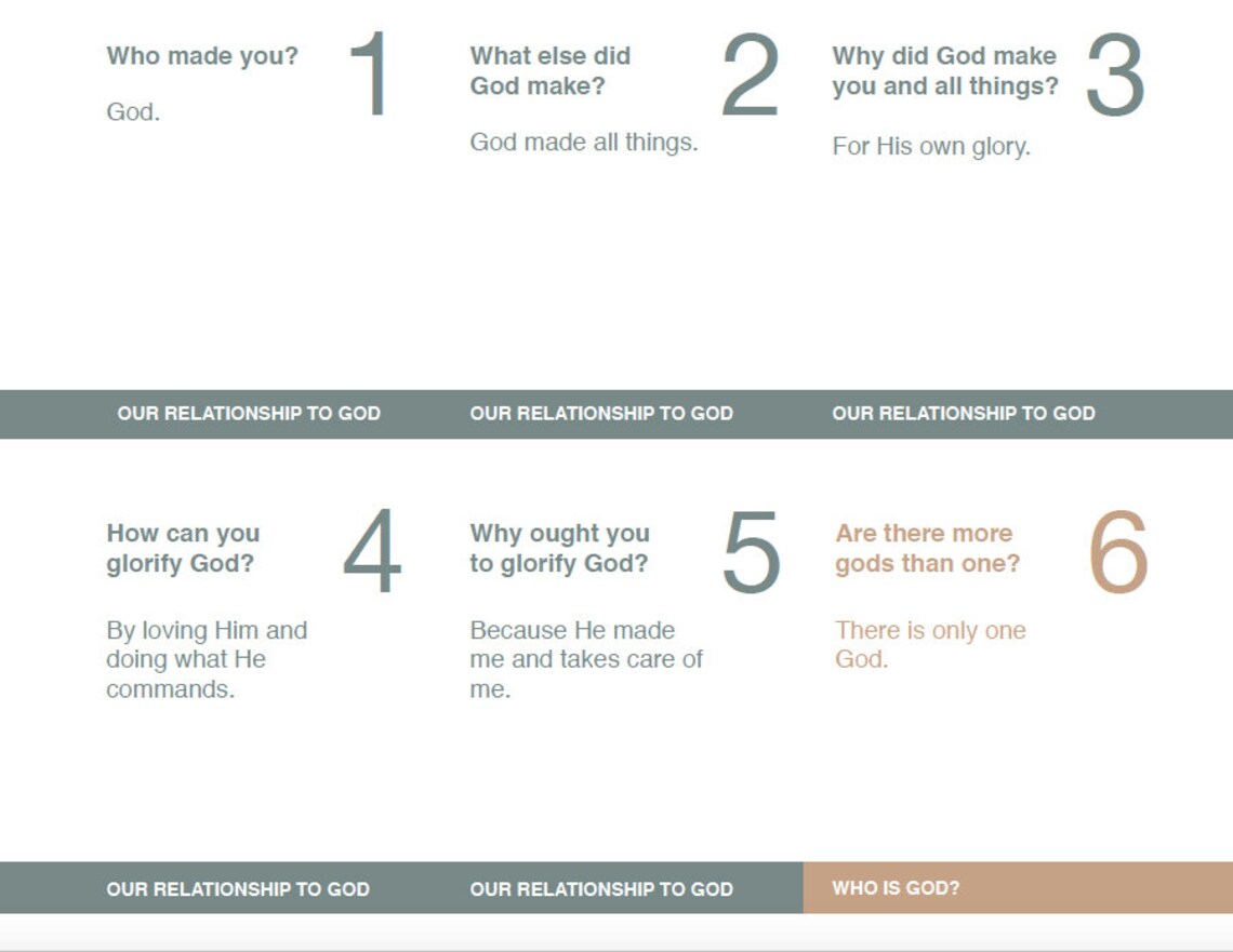 Catechism for Young Children Printable Cards | Etsy