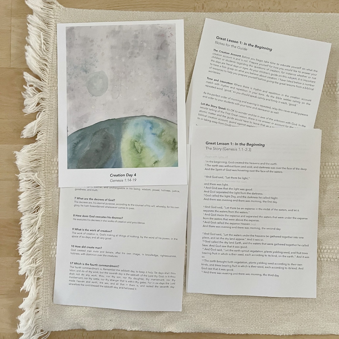 Montessori 1 Great Lesson for Christians Printable - Etsy