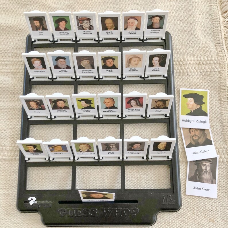 Protestant Reformation Guess Game Printable Insert Cards - Etsy