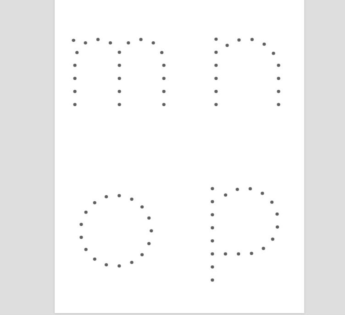 Alphabet Pin Poking With and Without Guides - Etsy