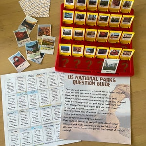National Parks Printable Guessing Game Insert Cards - Etsy
