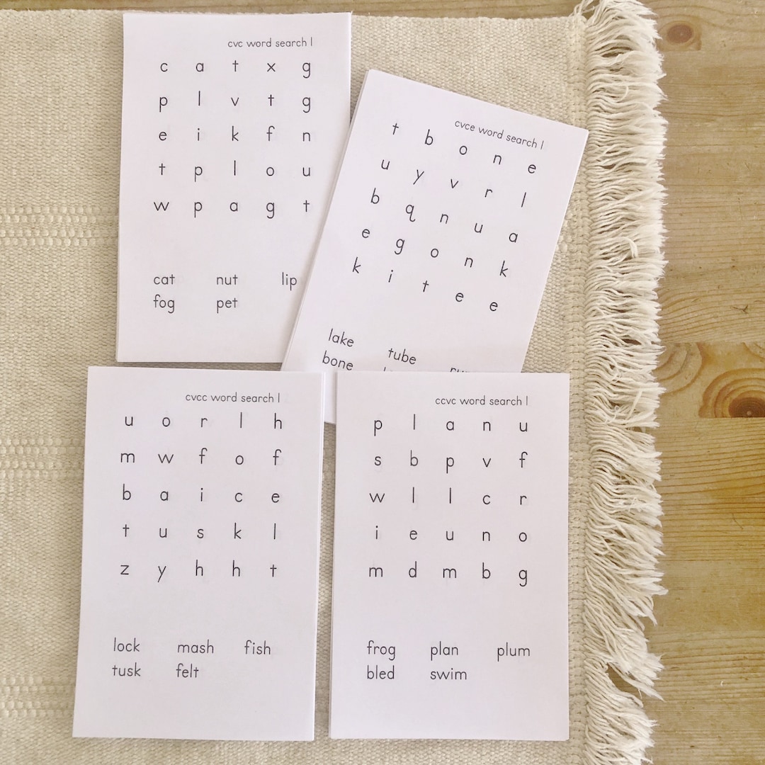 Beginning Word Search Bundle: Cvc Ccvc Cvcc Cvce - Etsy