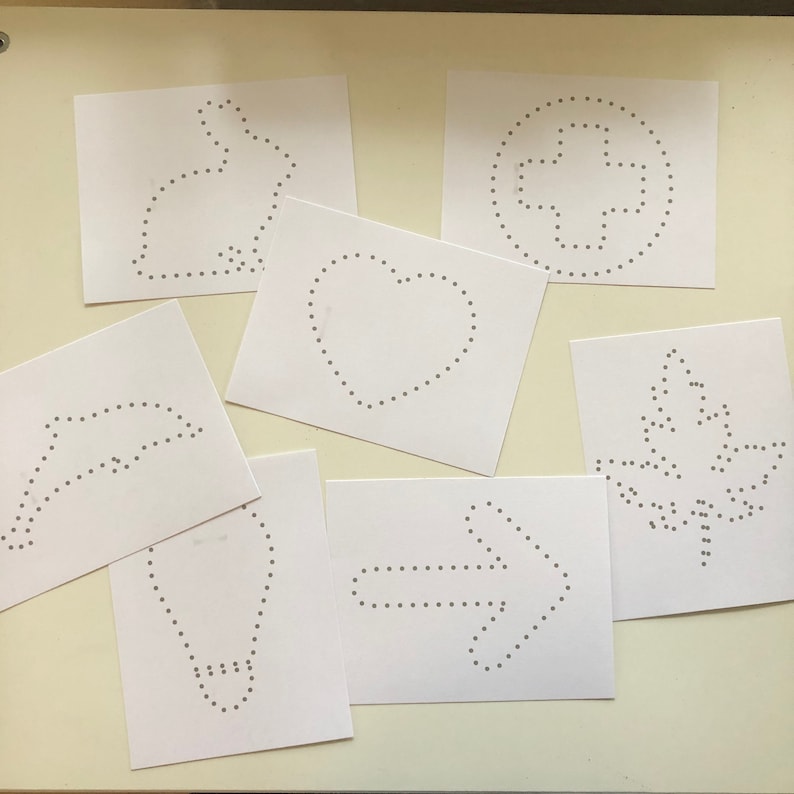 Push Pin Poke Montessori Fine Motor Skills Printable Cards - Etsy
