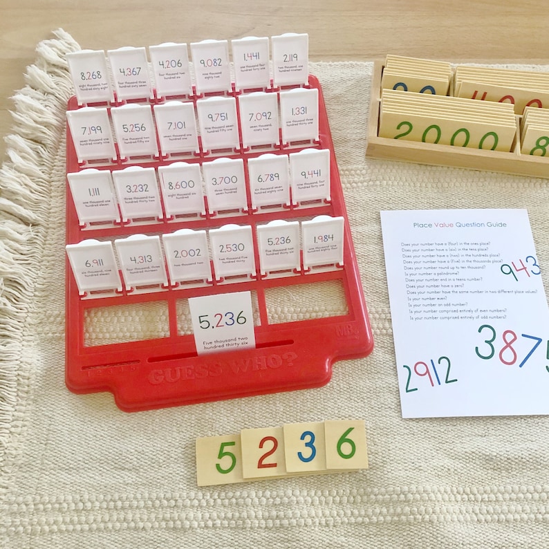 Place Value Printable Guessing Game Insert Card Set - Etsy