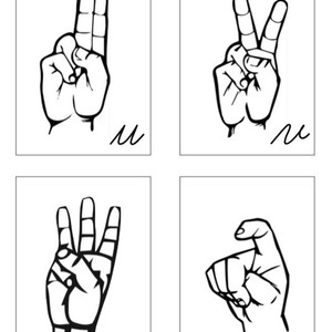American Sign Language Fingerspell Alphabet Cards Printable - Etsy