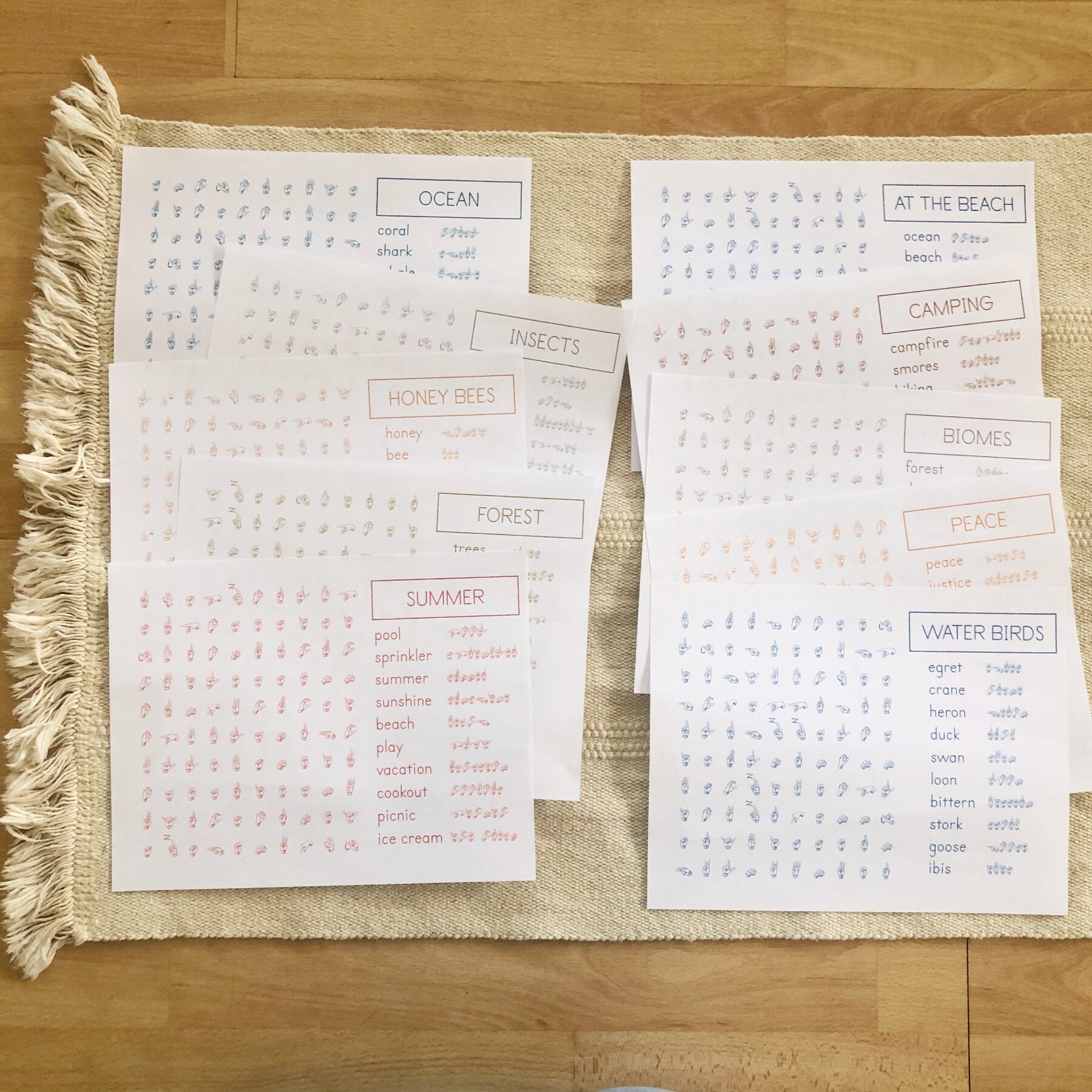 Printable ASL Fingerspell Word Search Set | Etsy