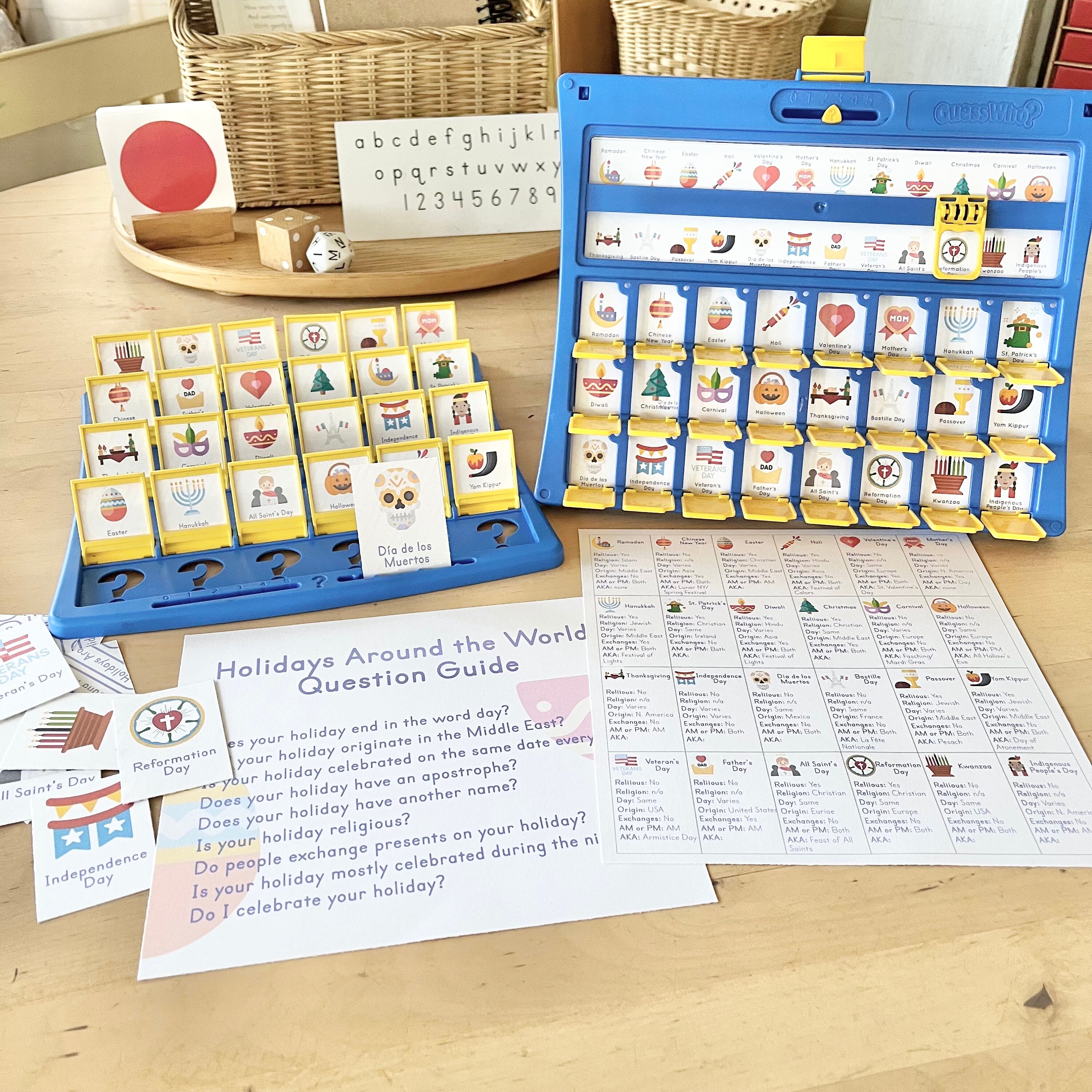 Holidays Around the World Guessing Game Printable Insert Card - Etsy