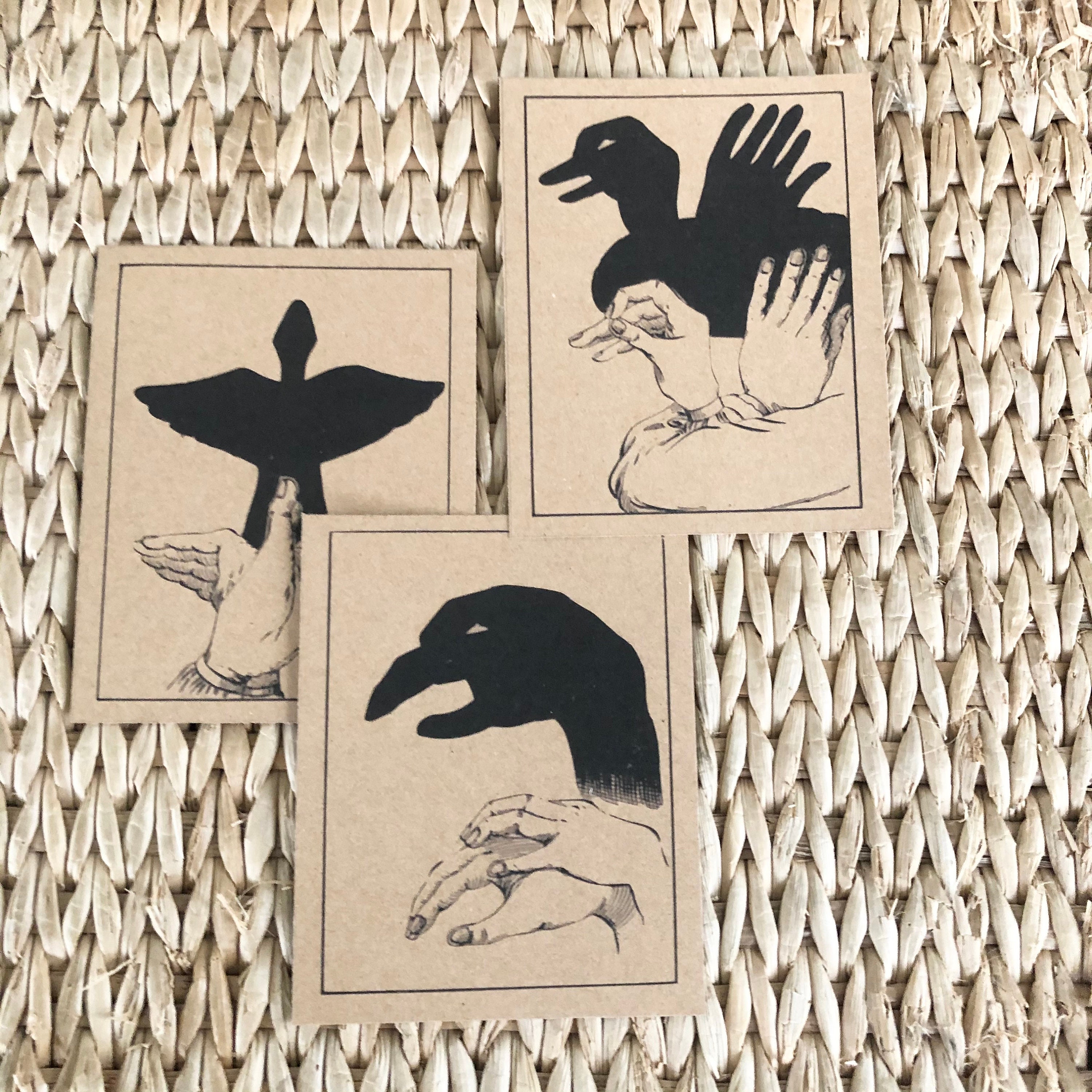 Shadow Puppet Hand Guide Printable Cards - Etsy