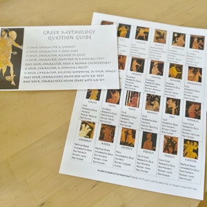 Greek Mythology Guess Who 2.0 Printable Insert Card - Etsy