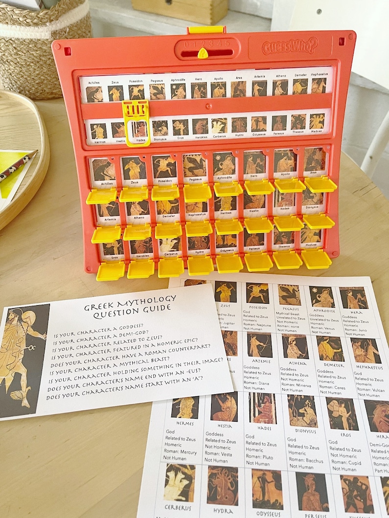 Greek Mythology Guess Who 2.0 Printable Insert Card - Etsy