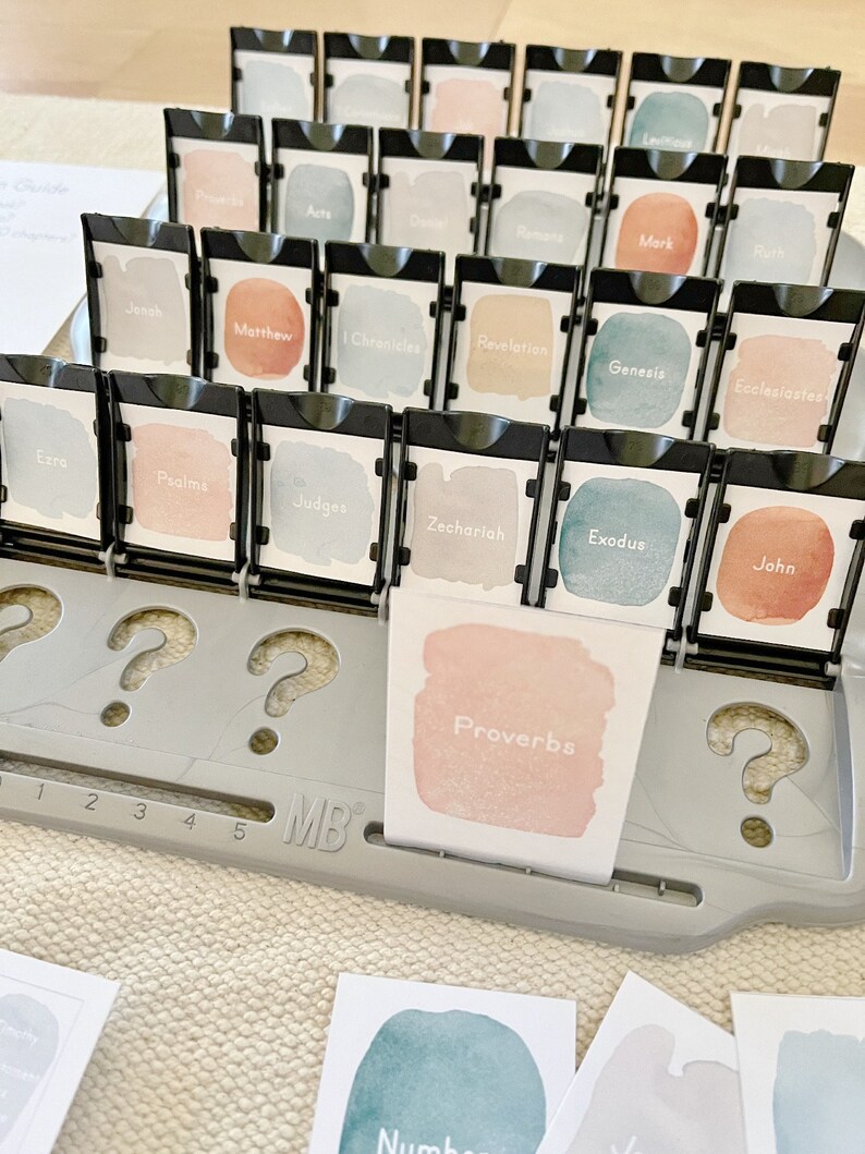 Books of the Bible Printable Guessing Game Insert Cards - Etsy