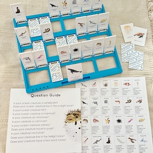 Ocean Life Printable Guess Who Insert Cards - Etsy