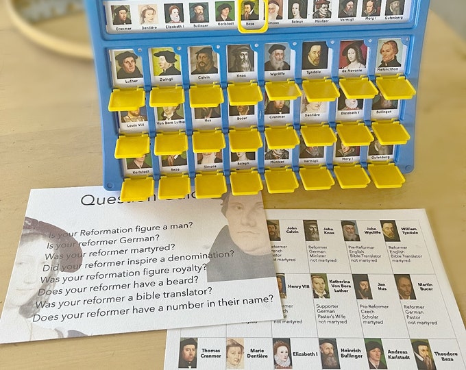 Protestant Reformation Guess Game Printable Insert Cards - Etsy