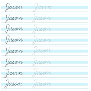 Montessori Custom Name Tracing Printable Sheets - Etsy