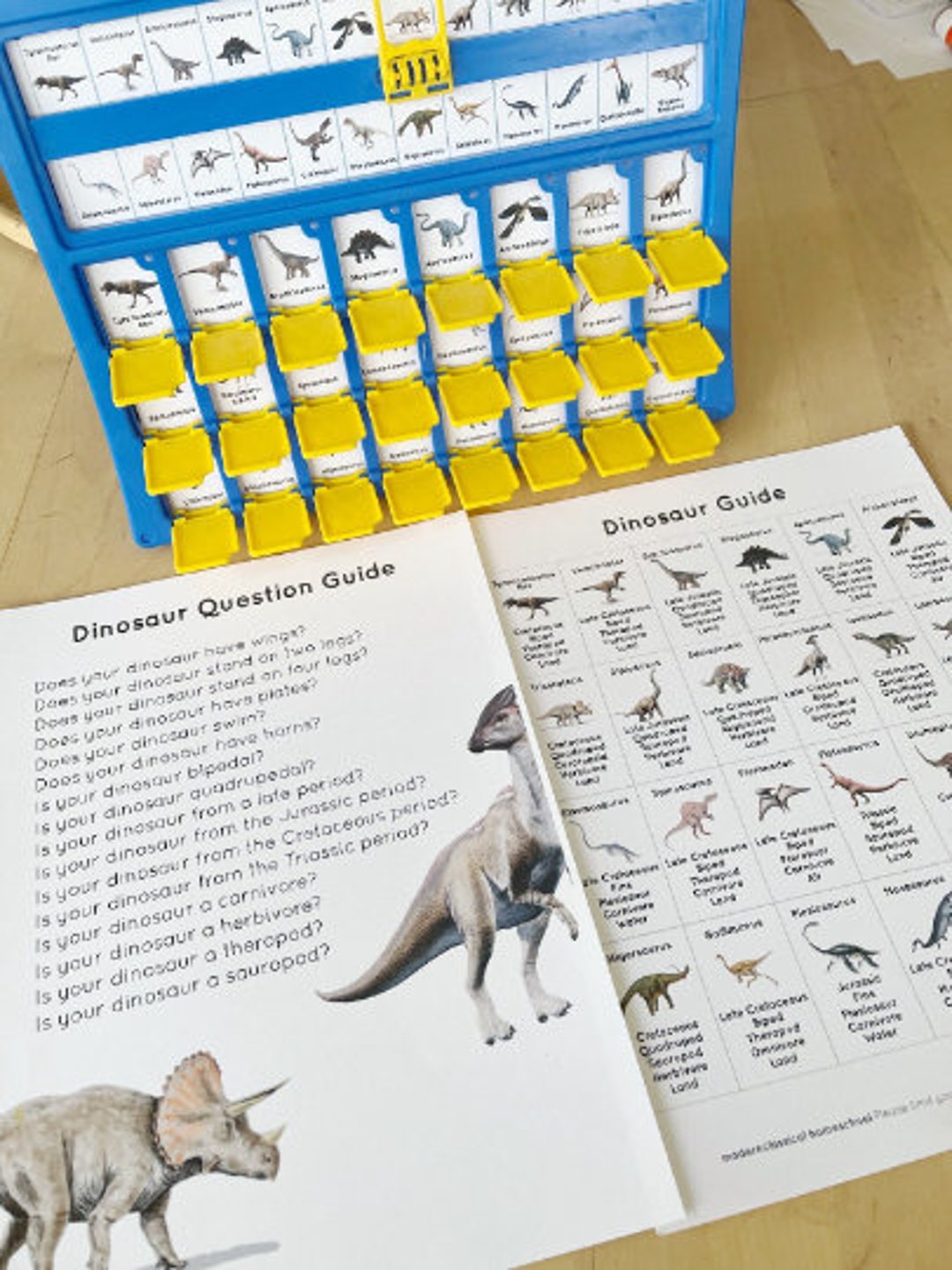 Dinosaur Guessing Game Printable Insert Card - Etsy