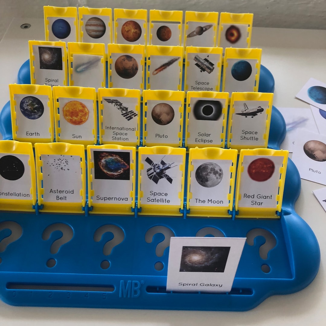 Space Printable Guessing Game Insert Cards - Etsy