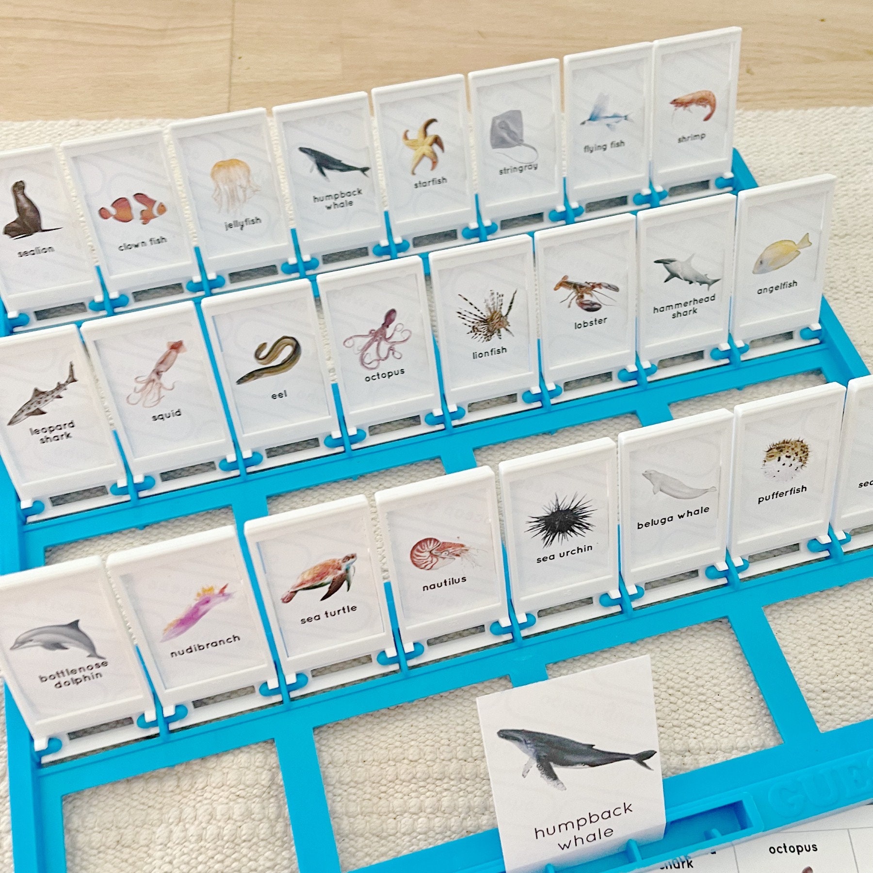 Ocean Life Printable Guess Who Insert Cards - Etsy