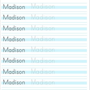 Montessori Custom Name Tracing Printable Sheets - Etsy