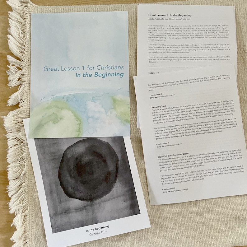 Montessori 1 Great Lesson for Christians Printable - Etsy