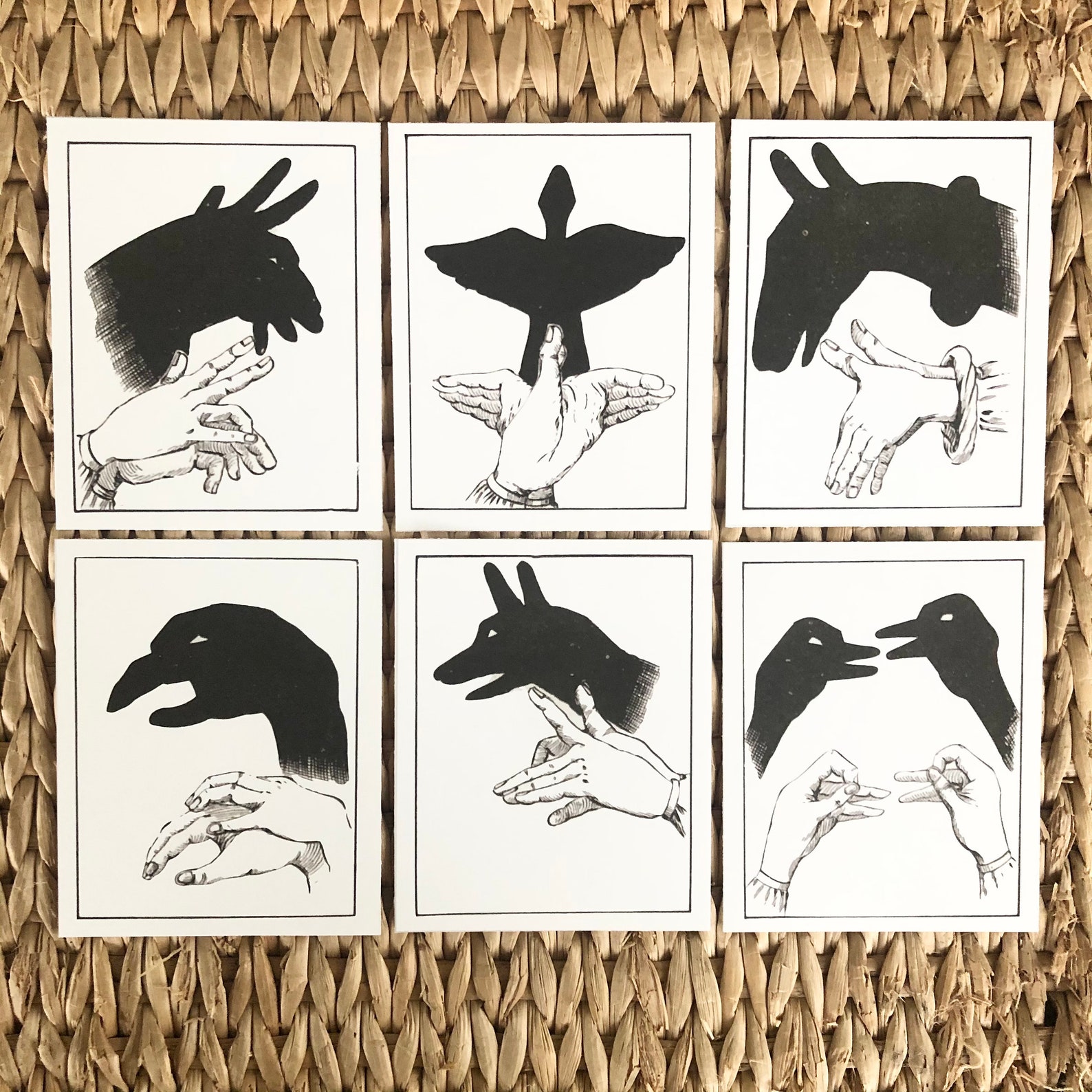 Shadow Puppet Hand Guide Printable Cards - Etsy
