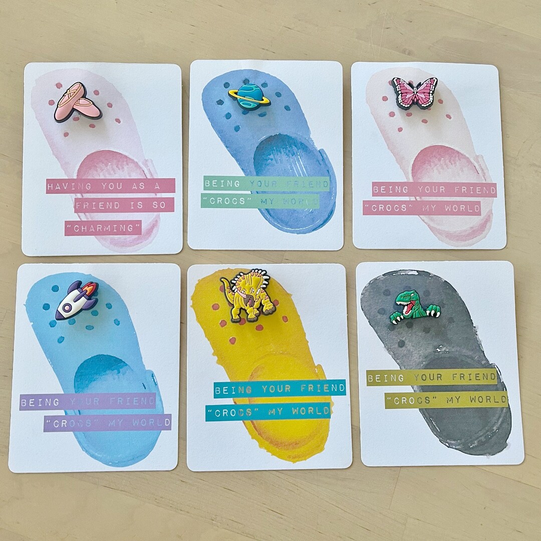 Printable DIY Shoe Charm Valentines - Etsy