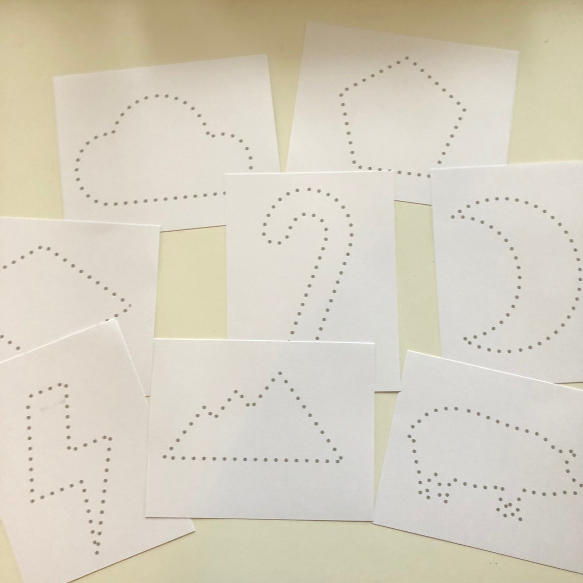 Push Pin Poke Montessori Fine Motor Skills Printable Cards - Etsy