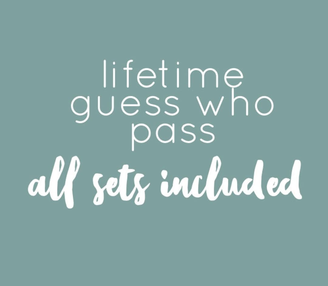 Lifetime Pass to All Printable Guessing Game Sets - Etsy