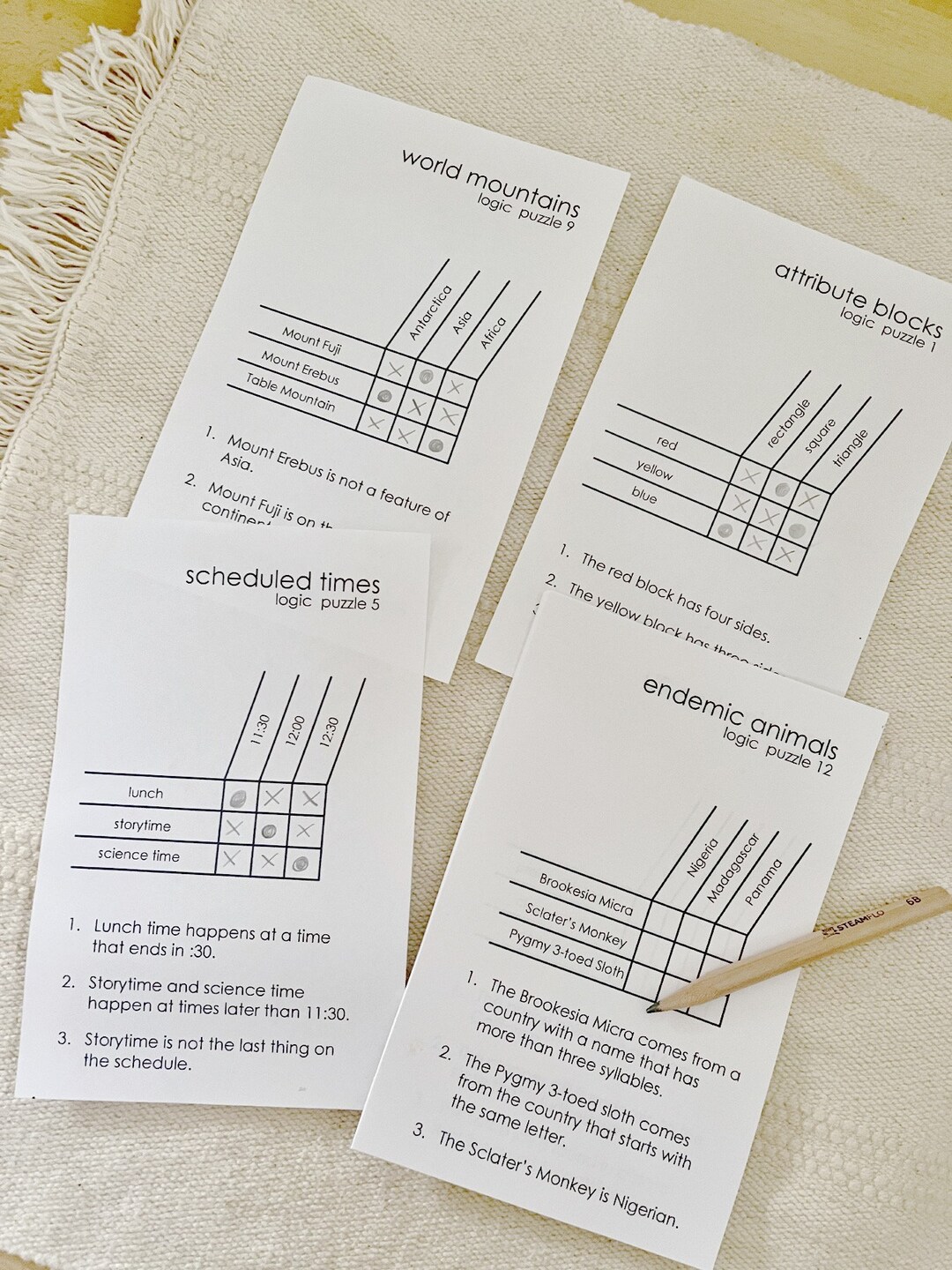 Modern Beginner Logic Puzzles - Etsy