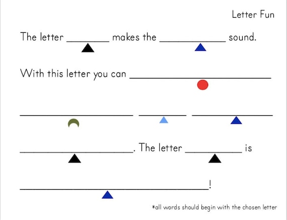 Montessori Grammar Symbol Mad Libs | Etsy