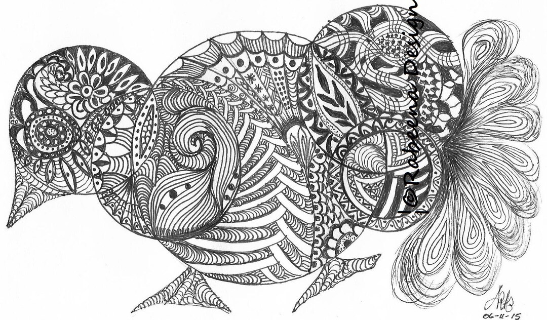 Anoma Zentangle African Inspired Art Piece Prints Ready to Ship - Etsy