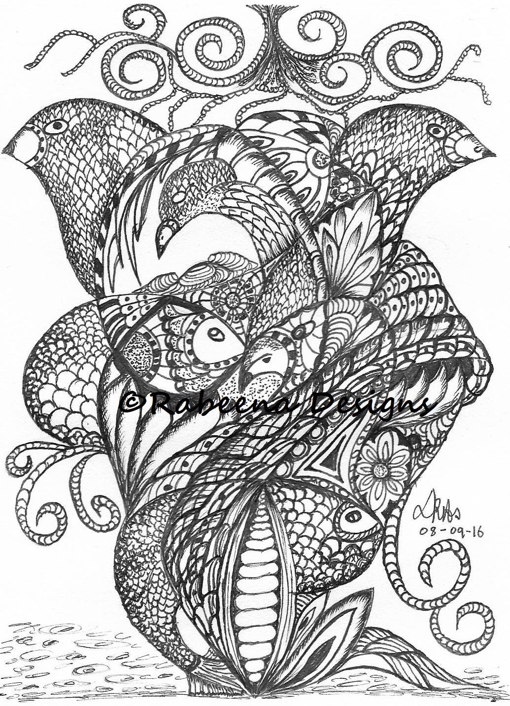 Noah's Ark Zentangle African Inspired Art Piece Prints Ready to Ship - Etsy