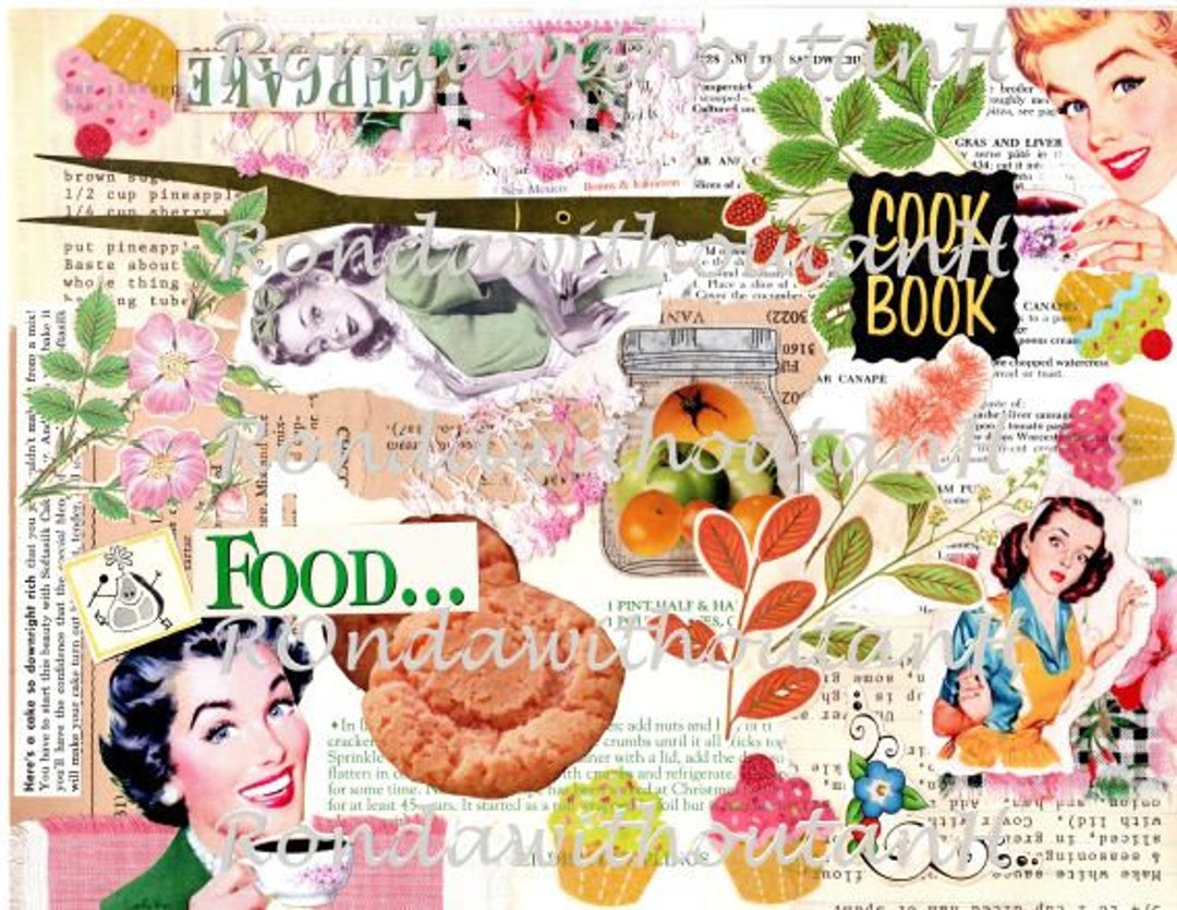 Retro Kitchen Collage - Etsy