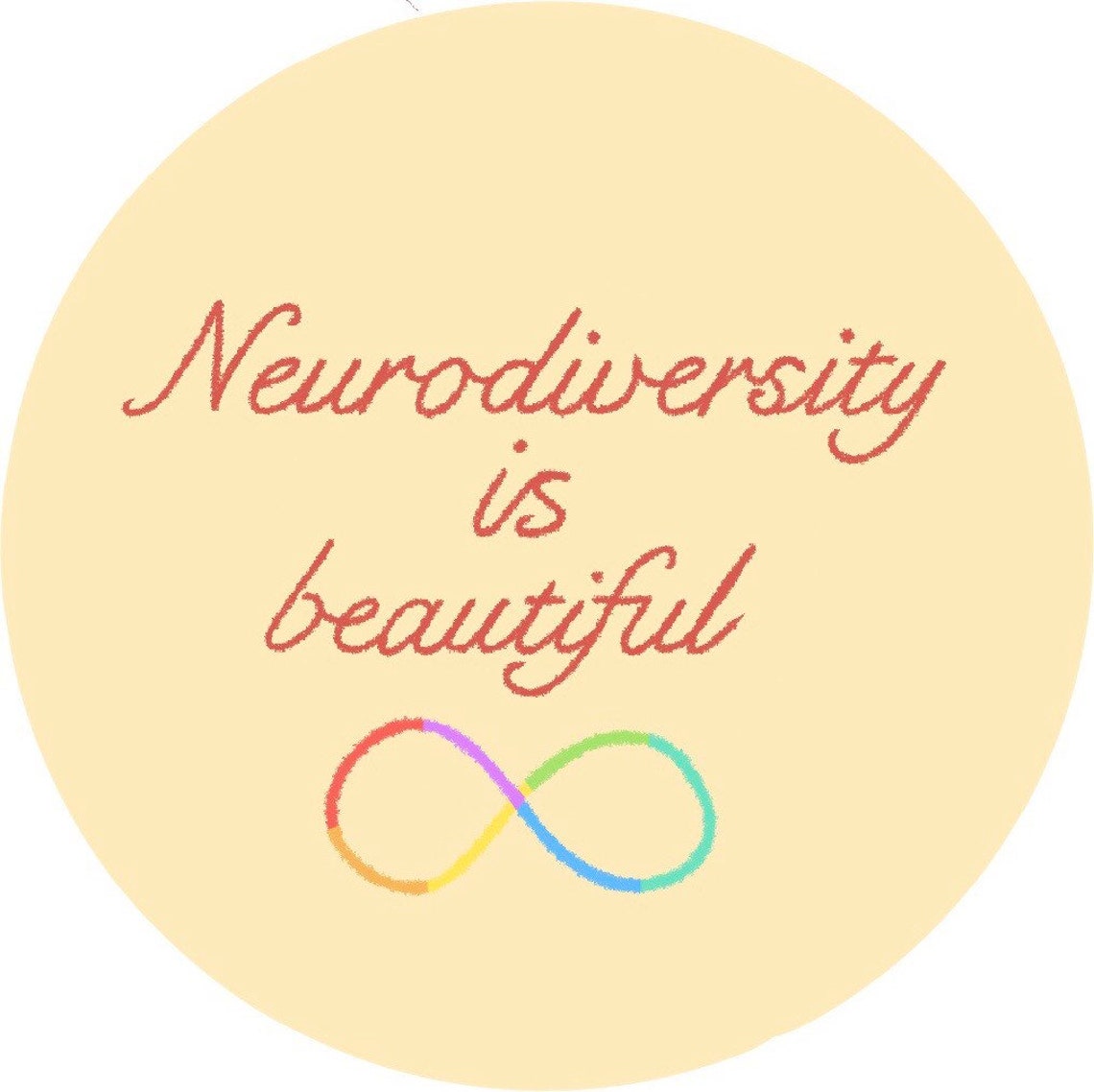 Neurodiversity is Beautiful Badge - 3x3 Cm - Neurodiversity Pin ...