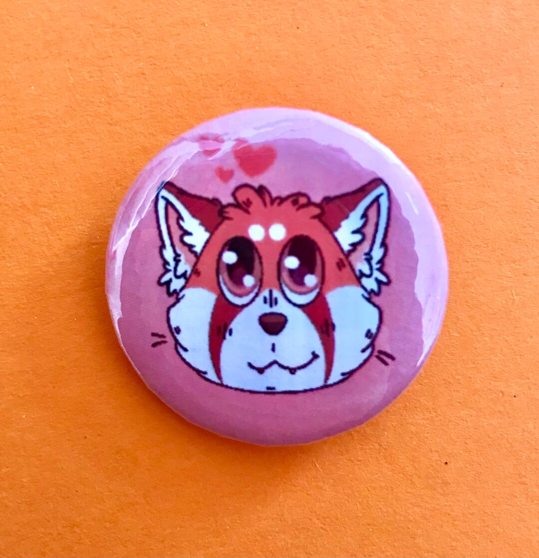 Red Panda Badge - Turning Red Inspired Badge - Animal Badge - Cute ...
