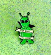 Alien Head Glow in the Dark UFO Space Visitor Enamel Lapel Pin Brass - Etsy