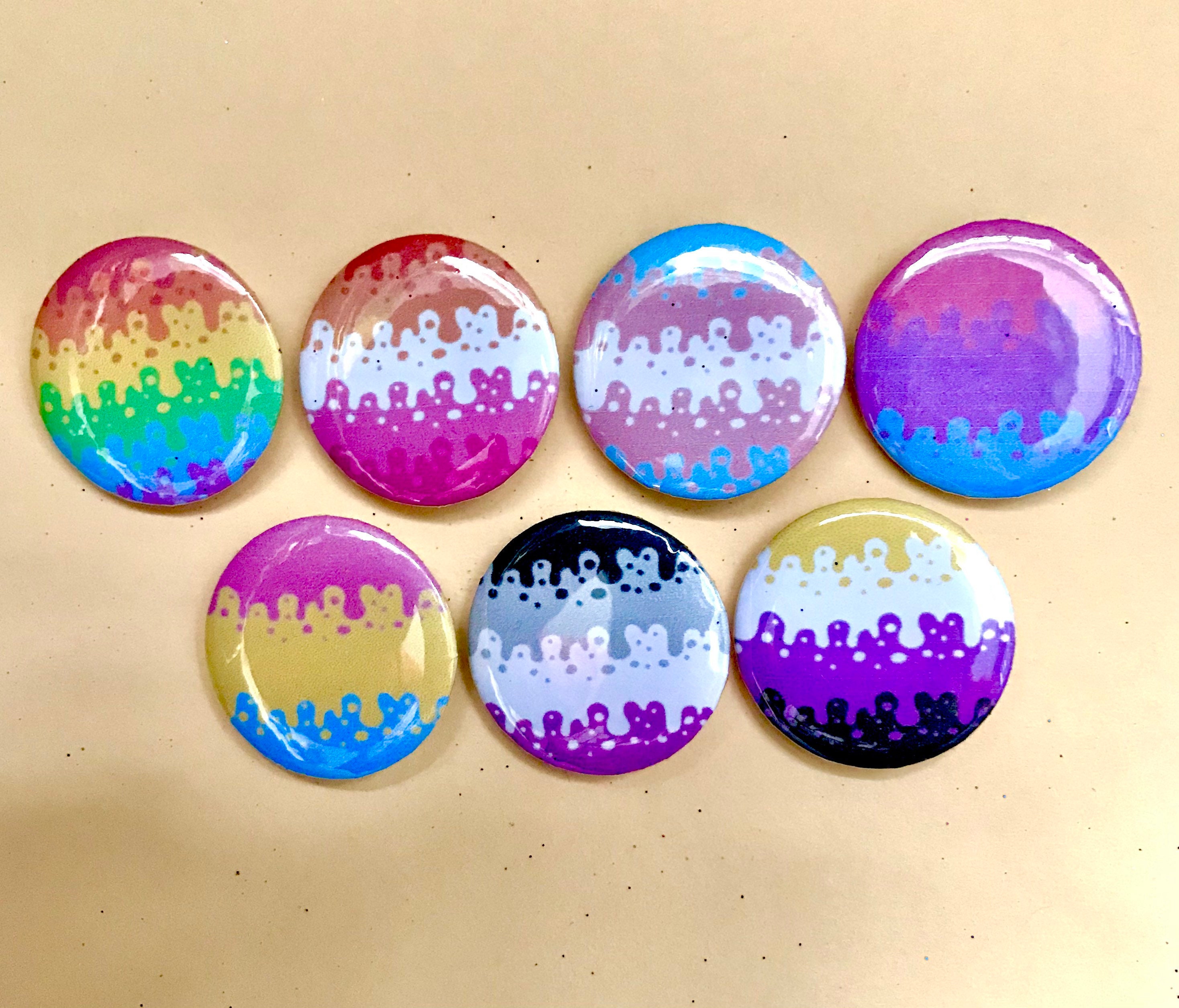 LGBT Pride Badges - Kawaii Style - 3x3 Cm - Available in Seven Flags ...