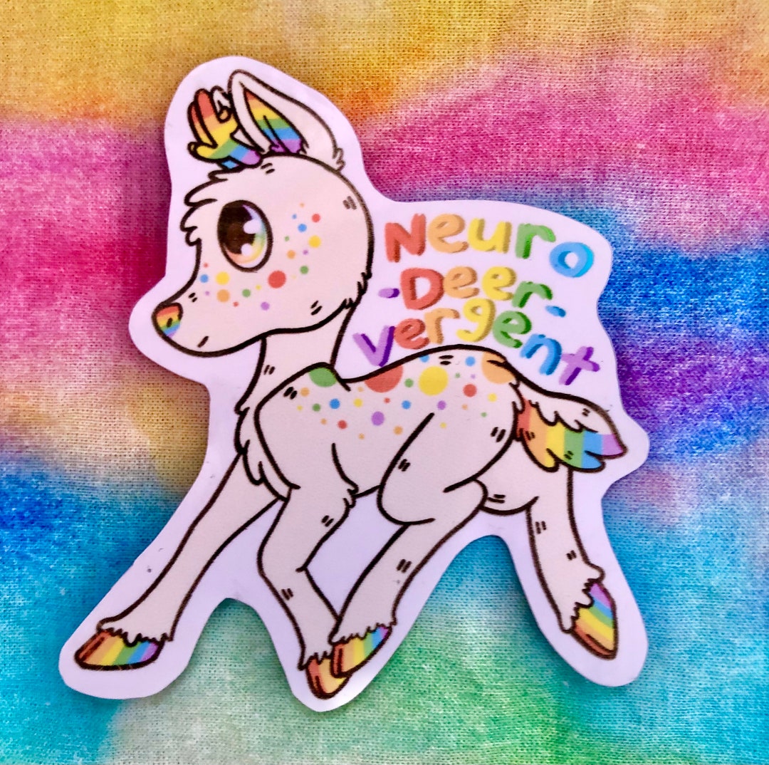 Neurodeervergent Vinyl Sticker - Neurodivergent Sticker - Deer Sticker ...
