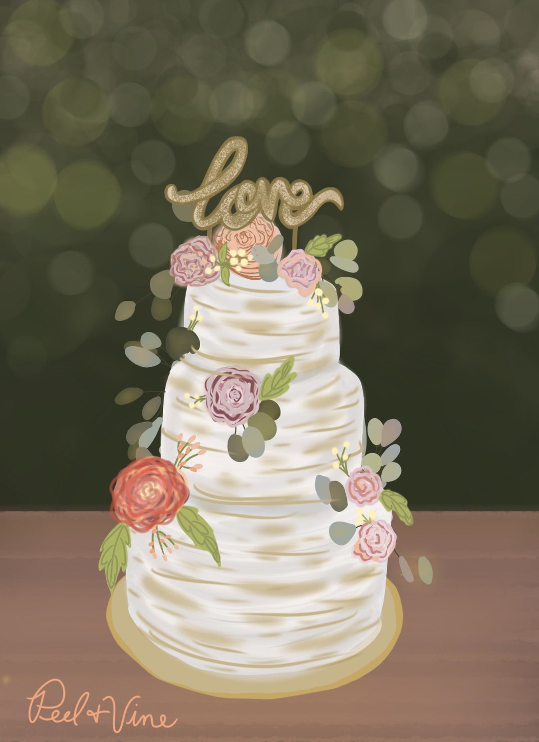 Love Wedding Cake | Wedding Card | 4x5.5 - Etsy