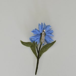Cornflower Pin, Light Blue Flower Brooch, Wedding Boutoniere Pin Flower ...