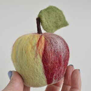 One or Set Needle Felt Apple in Different Collors With Leaf in Life ...