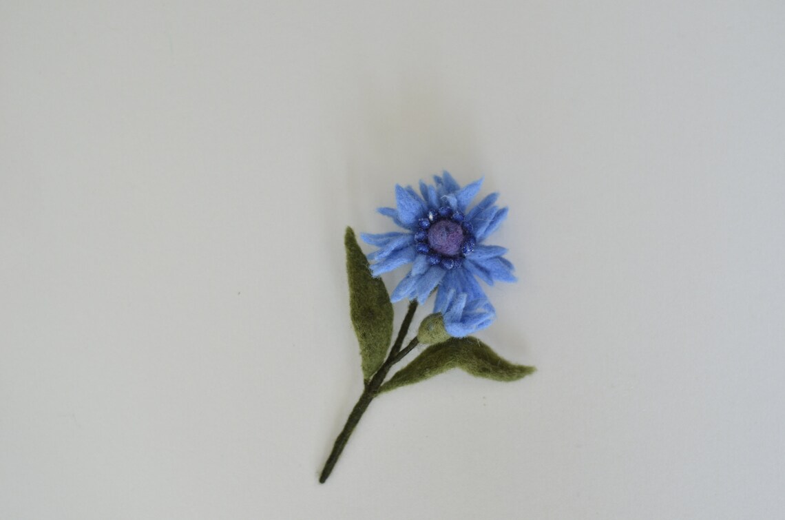 Cornflower Pin Light Blue Flower Brooch Wedding Boutoniere - Etsy