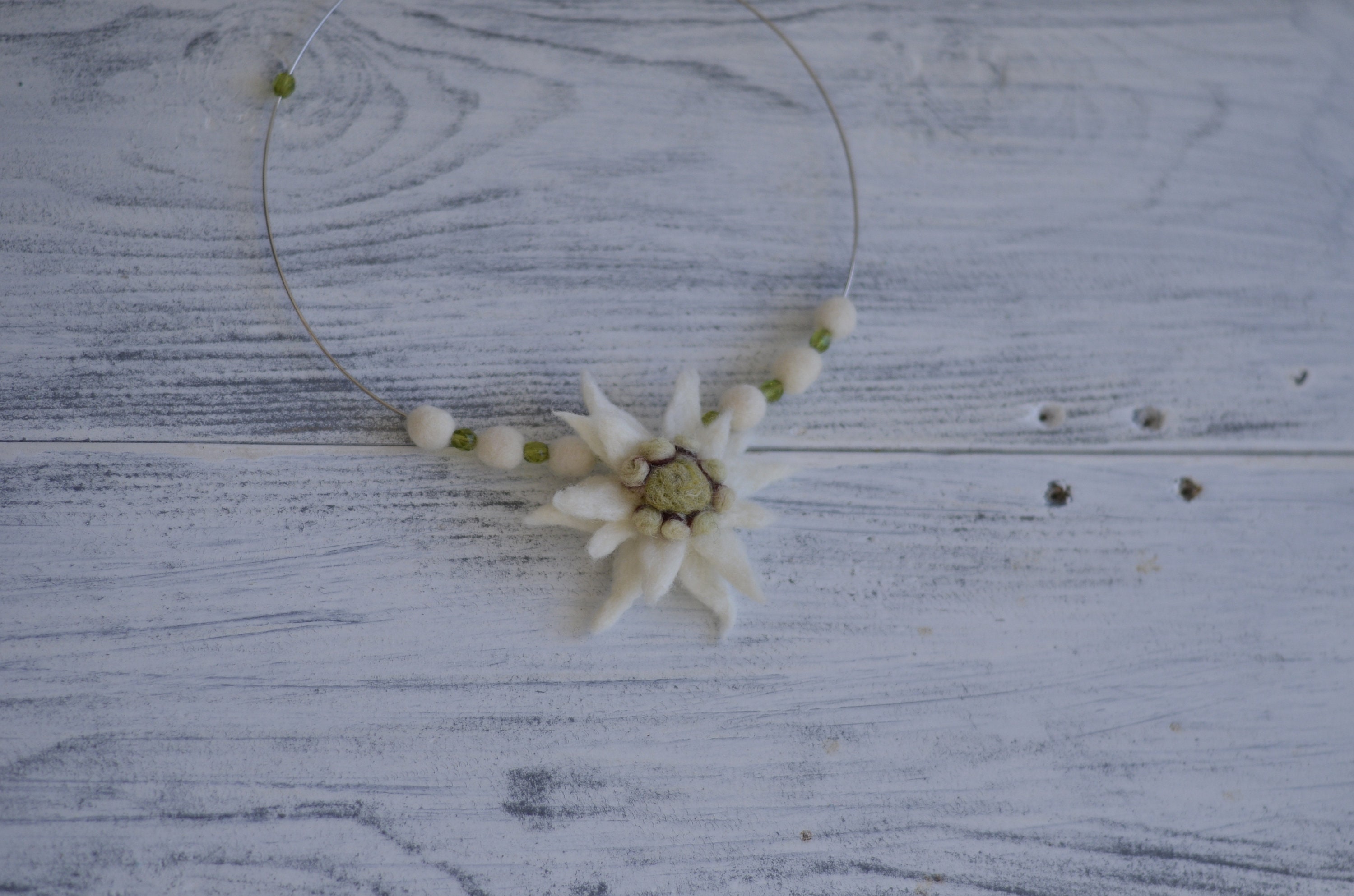 Edelweiss necklace winter wedding accessory choker necklace | Etsy