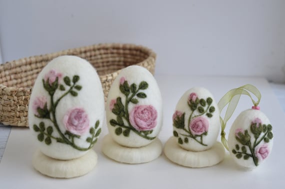 One Easter Egg Gentle Spring Roses Easter Decoration - Etsy