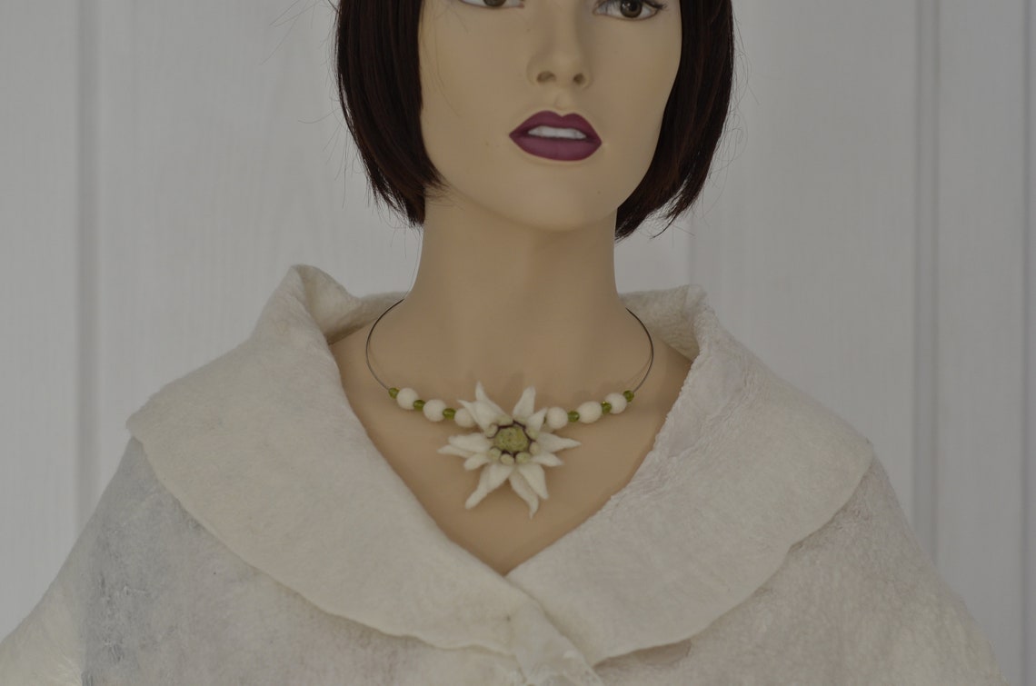 Edelweiss Necklace Winter Wedding Accessory Choker Necklace | Etsy