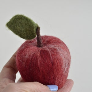 One or Set Needle Felt Apple in Different Collors With Leaf in Life ...