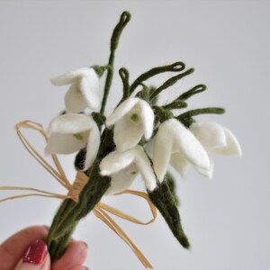 Handmade Snowdrop Arrangement in Paper Vase With Seven Snowdrop Stems ...