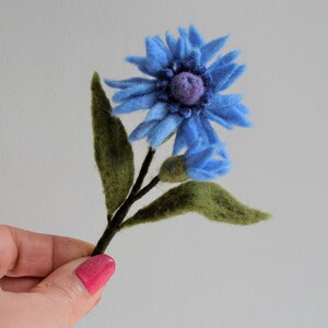 Cornflower Pin, Light Blue Flower Brooch, Wedding Boutoniere Pin Flower ...