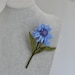 Cornflower Pin Light Blue Flower Brooch Wedding Boutoniere - Etsy
