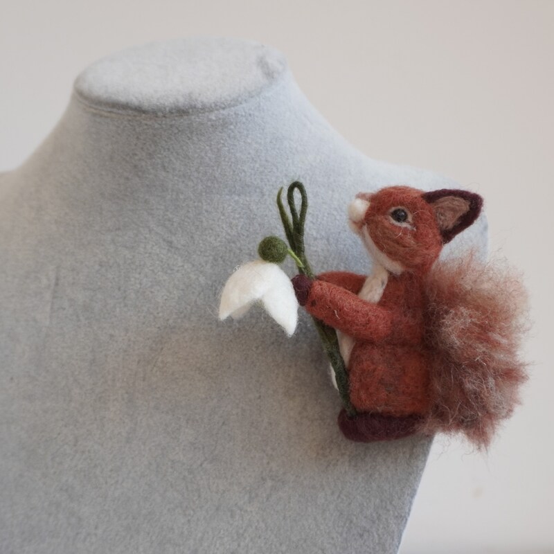 Squirrel Brooch - Etsy