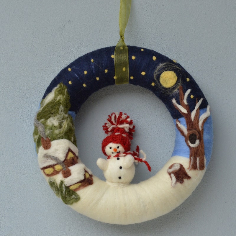 Felt Winter Wreath - Etsy